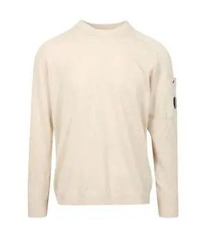 C.P. COMPANY Crew Neck Sweater With Lens Pocket