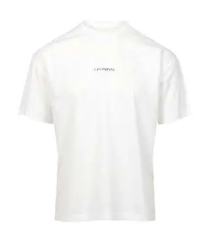C.P. COMPANY Cotton Jersey T-shirt With Graphic Print - Bianco