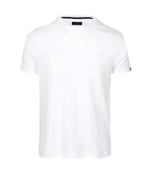 FAY Cotton Jersey T-shirt With Logo Patch - Bianco