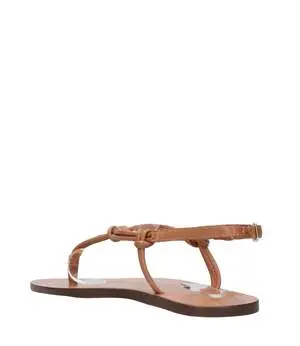 Manebí Leather Knot Detail Sandals - Tan