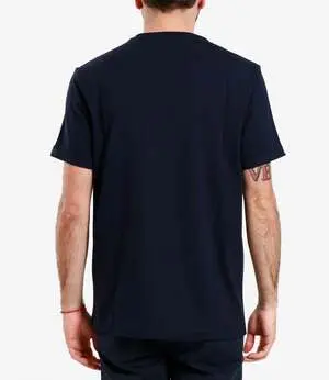 FAY Cotton Jersey Crew Neck Short Sleeve T-shirt - Ink