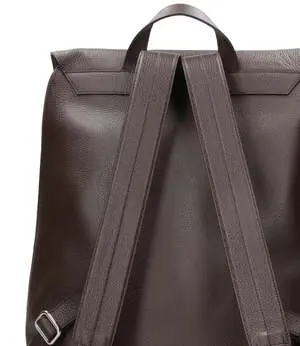 ORTIGNI Hammered Leather Backpack - Ebano