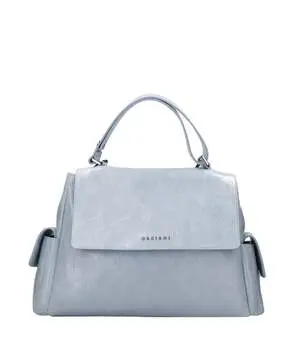 ORTIGNI Hammered Leather Bag - Cielo