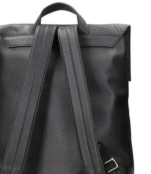 ORTIGNI Hammered Leather Backpack - Nero