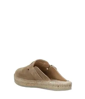 ESPADRILLES Suede Leather Mules With Adjustable Strap