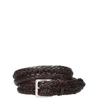 ORTIGNI Woven Leather Belt - Moro