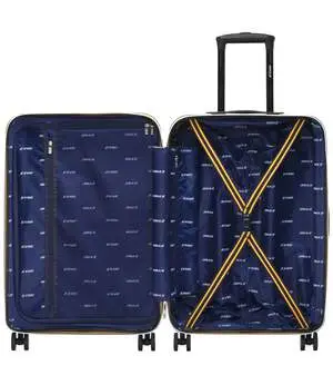 K-WAY Suitcase With Extendable Handle And Tsa Lock - Blu Navy