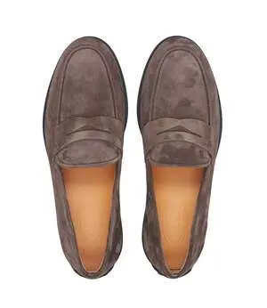 TOD'S Embossed Monogram Calfskin Leather Loafers