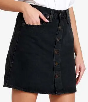 LEVI'S Denim Skirt With Button Closure