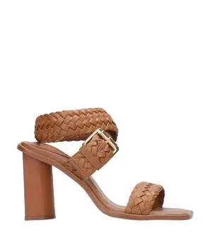 Schutz Braided Leather Strappy Heeled Sandals