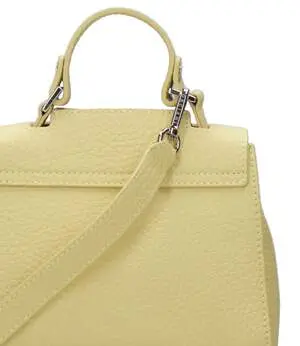 ORTIGNI Grained Leather Bag - Giallo