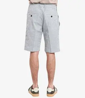 CRUNA Striped Cotton Shorts - Blue
