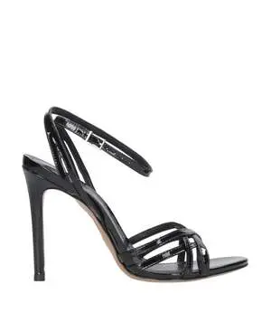 Schutz Black Leather Crisscross High Heel Sandals