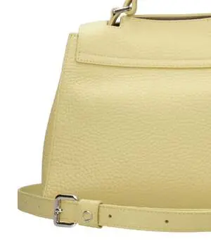 ORTIGNI Grained Leather Bag - Giallo