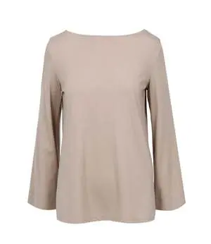KAOS Viscose Blend Boatneck Bell Sleeve Top