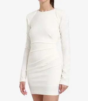 ANIYE BY Long Sleeve Mini Dress With Open Back - Latte