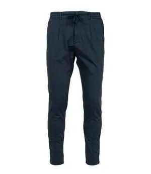 CRUNA Cotton Trousers With Elasticized Waist And Drawstring - Blue