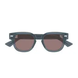 Bottega Veneta Intrecciato Line Square Acetate Sunglasses - Gray
