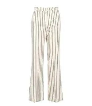 KAOS Pinstriped Cotton High Waist Trousers