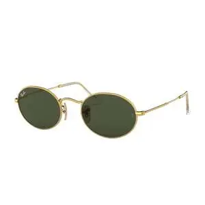 RAY BAN Ray-ban Oval Frame Sunglasses - Gold