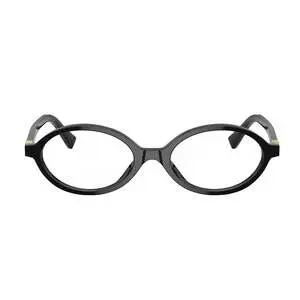 Miu Miu Oval Acetate Eyeglasses - Black