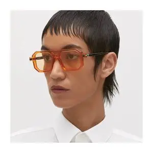 KUBORAUM Maske P8 Sunglasses In Transparent Acetate - Orange
