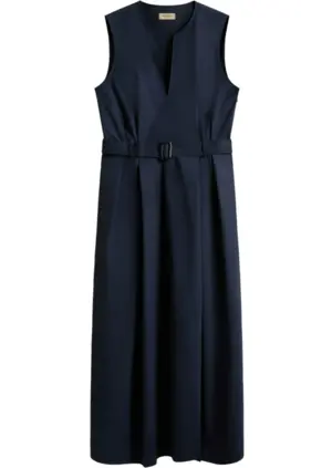Woolrich Belted Long Dress - Blu