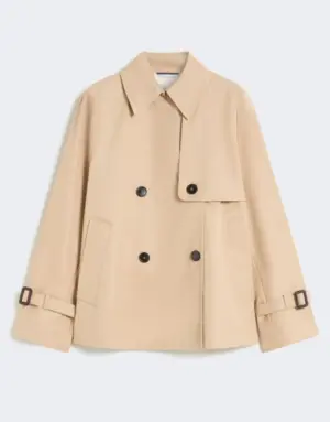 Max Mara Bi-color Double-breasted Trench Coat - Beige