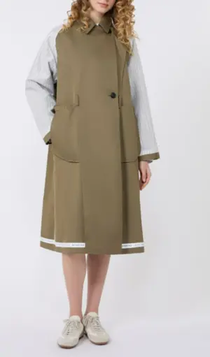 Max Mara Reversible Midi Trench Coat With Cape And Vent - Fango