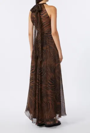 Max Mara Sleeveless Maxi Dress With All-over Printed Motif