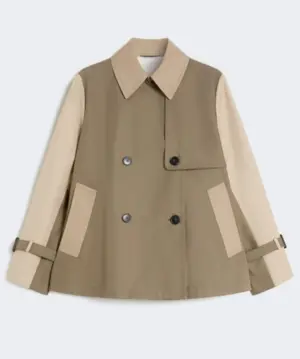Max Mara Short Double-breasted Trench Coat With Cuff Toggles - Fango
