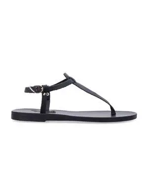 ANCIENT GREEK SANDALS Lito Nappa Leather Thong Sandals - Black