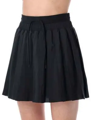 Nike Pleated Mini Skirt With Drawstring Waist - Black