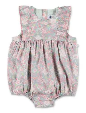 Petit Bateau Floral Print Cotton Romper
