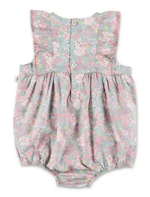 Petit Bateau Floral Print Cotton Romper
