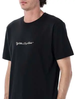 Off-White Script Arrow Cotton T-shirt - Black