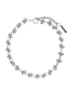 JUSTINE CLENQUET Tone Knotted Link Chain Necklace - Silver