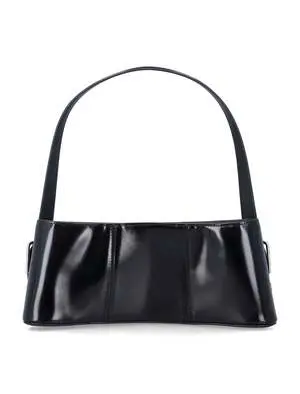 Coperni Sculptural Leather Shoulder Bag - Black