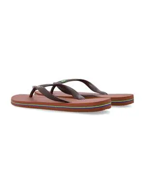 Havaianas Brasil Logo Flip-flops - Rust Coffee