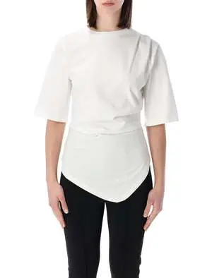 RÓHE Twisted Cotton T-shirt - White