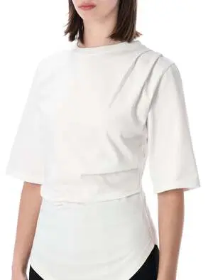 RÓHE Twisted Cotton T-shirt - White