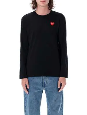 Play Comme Des Garcon Comme Des Garçons Play Long Sleeve T-shirt With Heart Patch