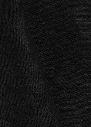 Rails Akira Linen Square Neck Cropped Top - Black