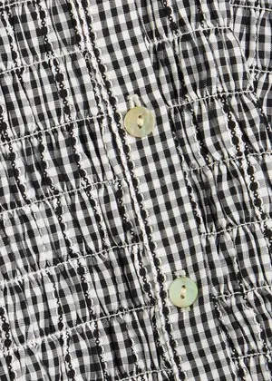 Rails Alton Smocked Gingham Cotton-poplin Shirt