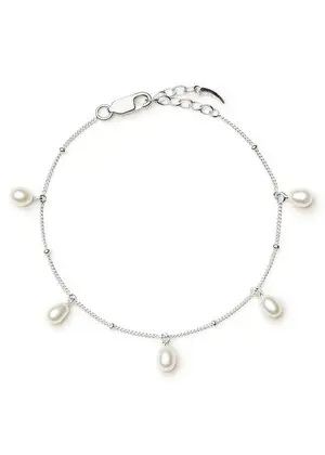 MISSOMA Plated Pearl Charm Bracelet - Silver