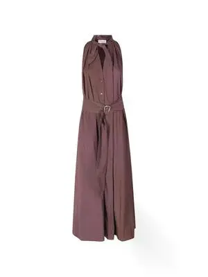 ISABELLE BLANCHE Belted Sleeveless Maxi Dress