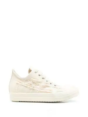 Rick Owens Distressed Lace-up Sneakers - Neutrals