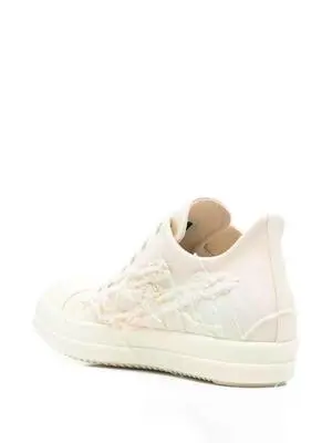 Rick Owens Distressed Lace-up Sneakers