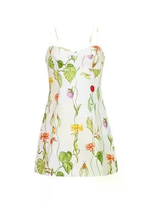 Cara Cara Cherry Floral-print Mini Dress