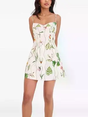 Cara Cara Cherry Floral-print Mini Dress